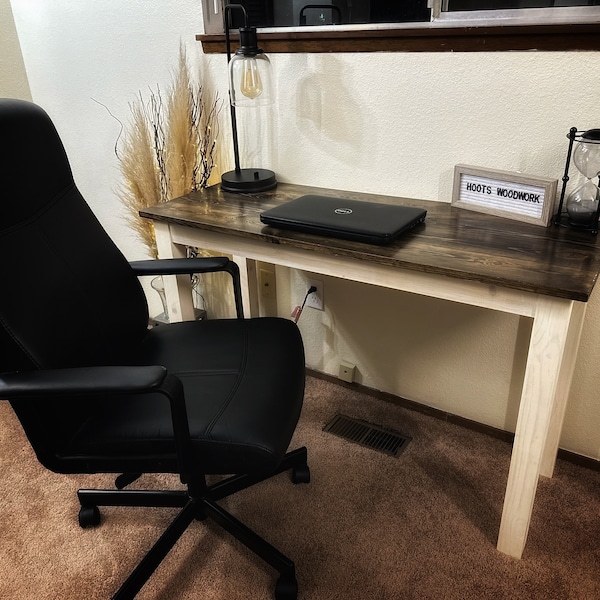 Solid Wood Desk - Etsy