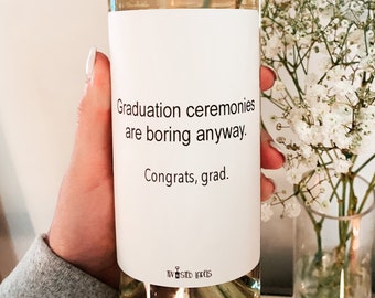 8 Mini Champagne Bottle Labels,pairs Well With Graduating Labels ...