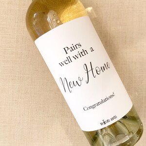 New Home Wine Label Custom House Warming Gift House Warming | Etsy