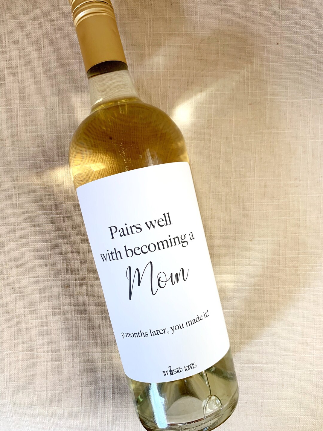 Custom Pregnancy Wine Label, Postpartum Gift, New Mom Gift - Etsy