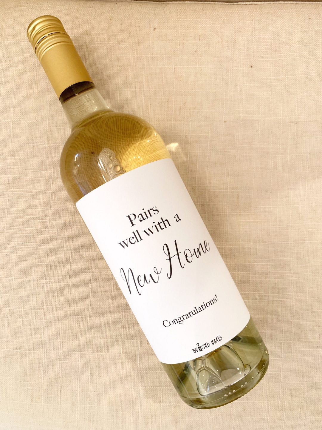 New Home Wine Label, Custom House Warming Gift, House Warming Gift, New ...