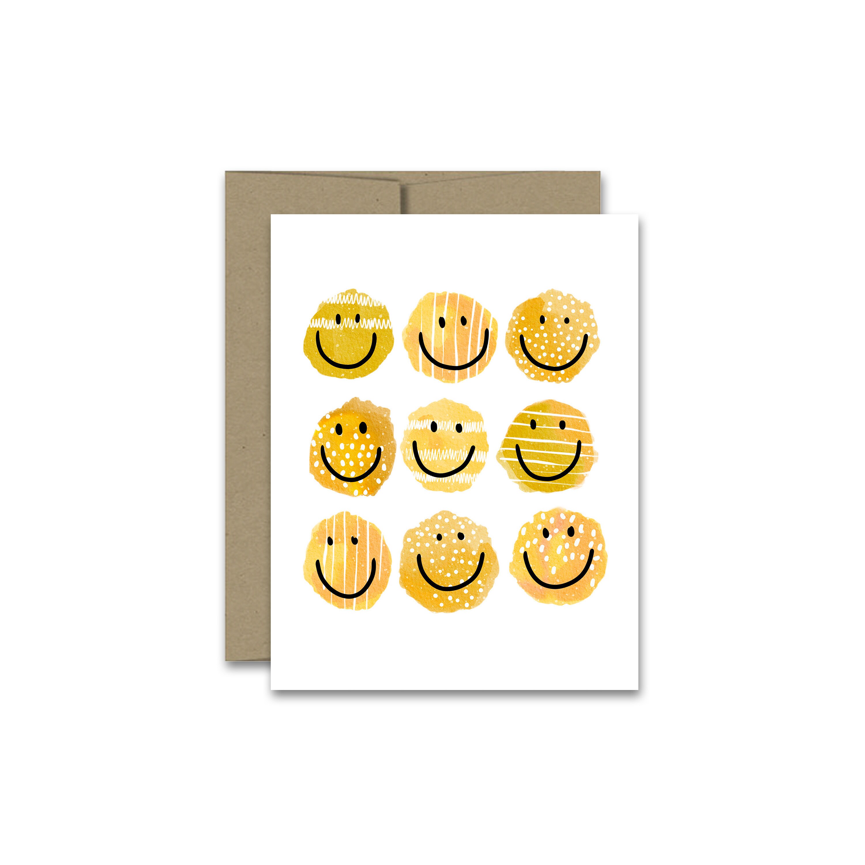 Smiley Face Greeting Card Set of 6 or 12 Blank Cards - Etsy