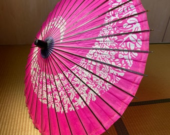 Vintage Japanese Umbrella. Japanese Parasol With Bamboo Handle. Higasa ...