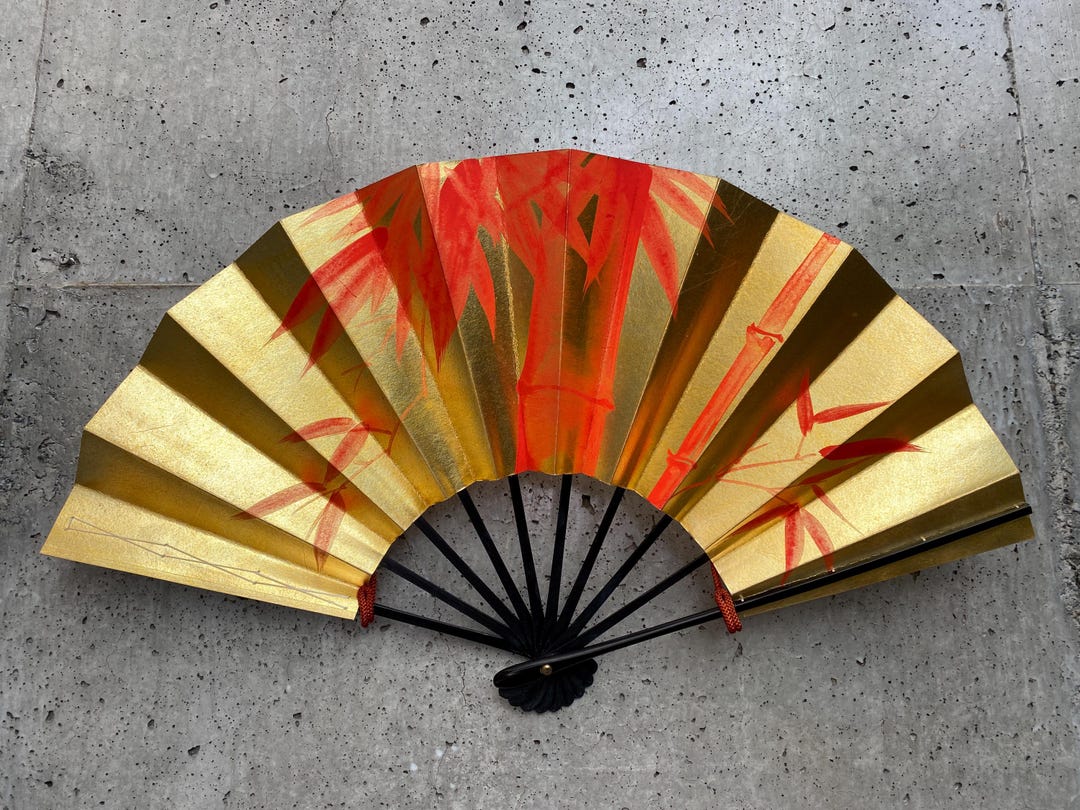 Folding Fan, Vintage Paper Fan, Japanese Vintage Fan - Etsy