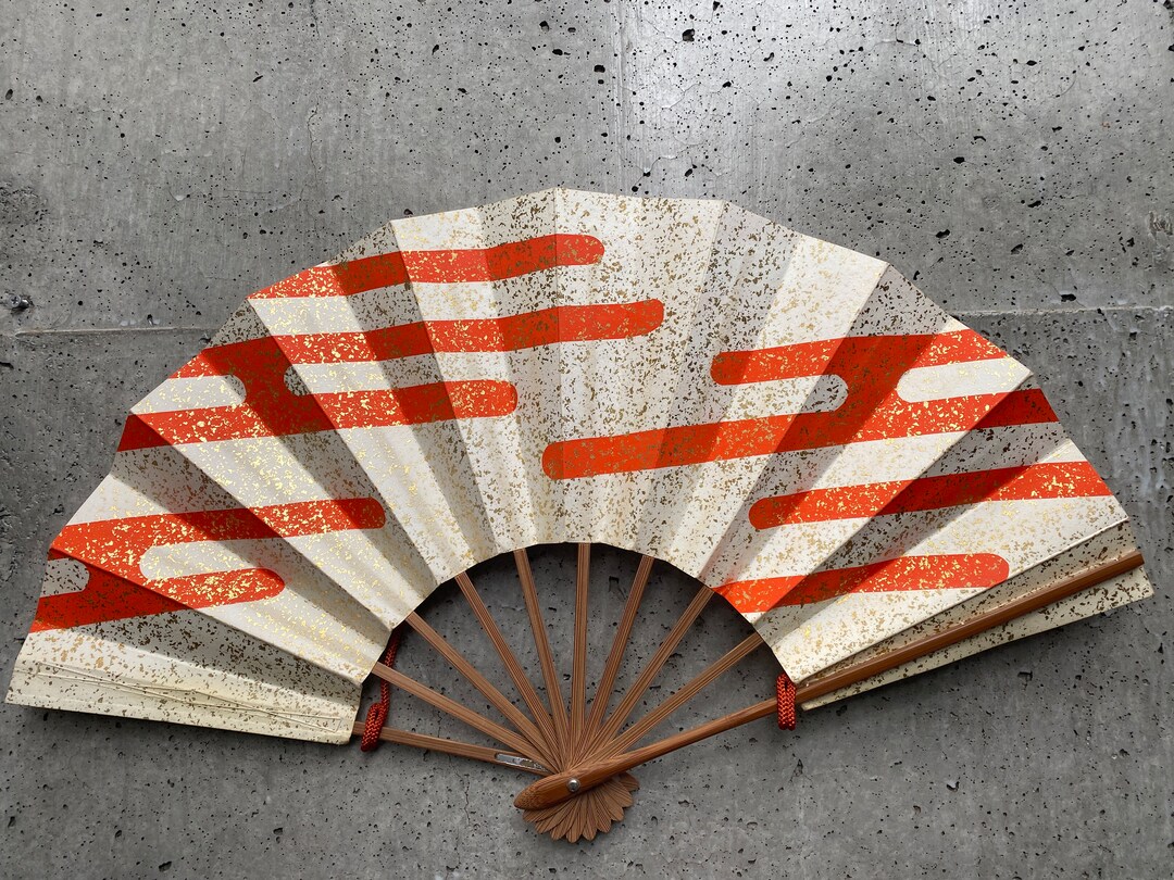 Folding Fan, Vintage Paper Fan, Japanese Vintage Fan - Etsy