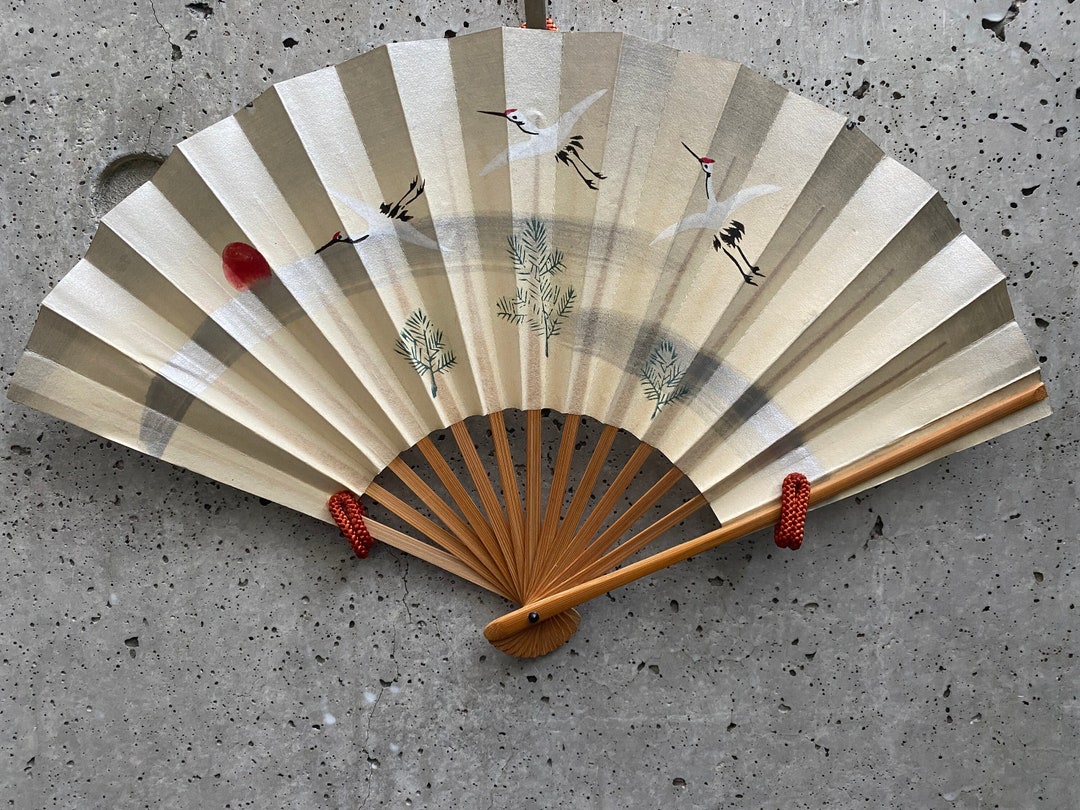 Vintage Paper Fan, Japanese Fan, Folding Fan - Etsy