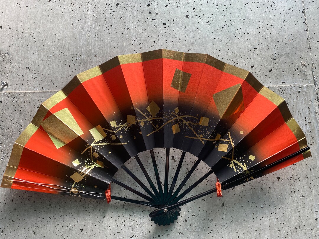 Vintage Paper Fan, Japanese Vintage Fan, Folding Fan - Etsy