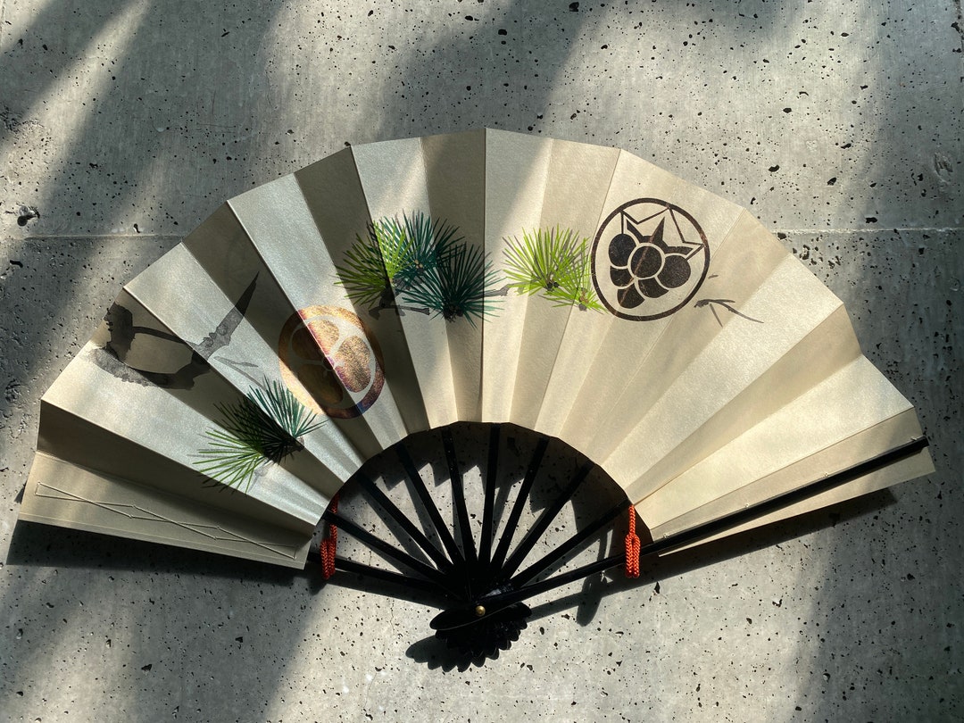 Japanese Vintage Fan, Folding Fan, Vintage Paper Fan - Etsy