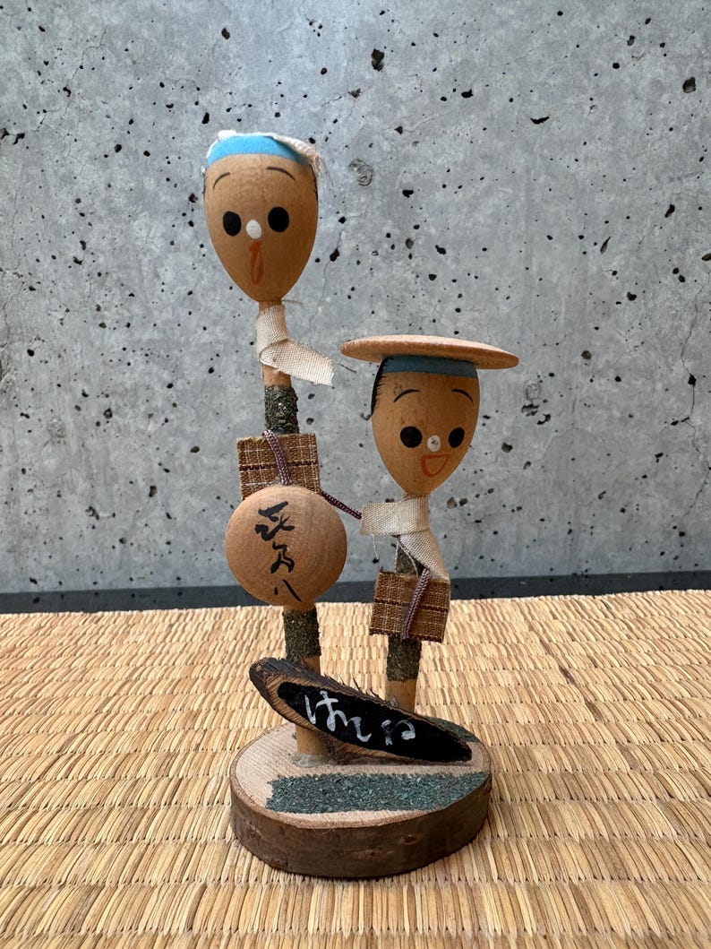 Vintage Japanese Kokeshi Wooden Doll. Kokeshi Doll - Etsy