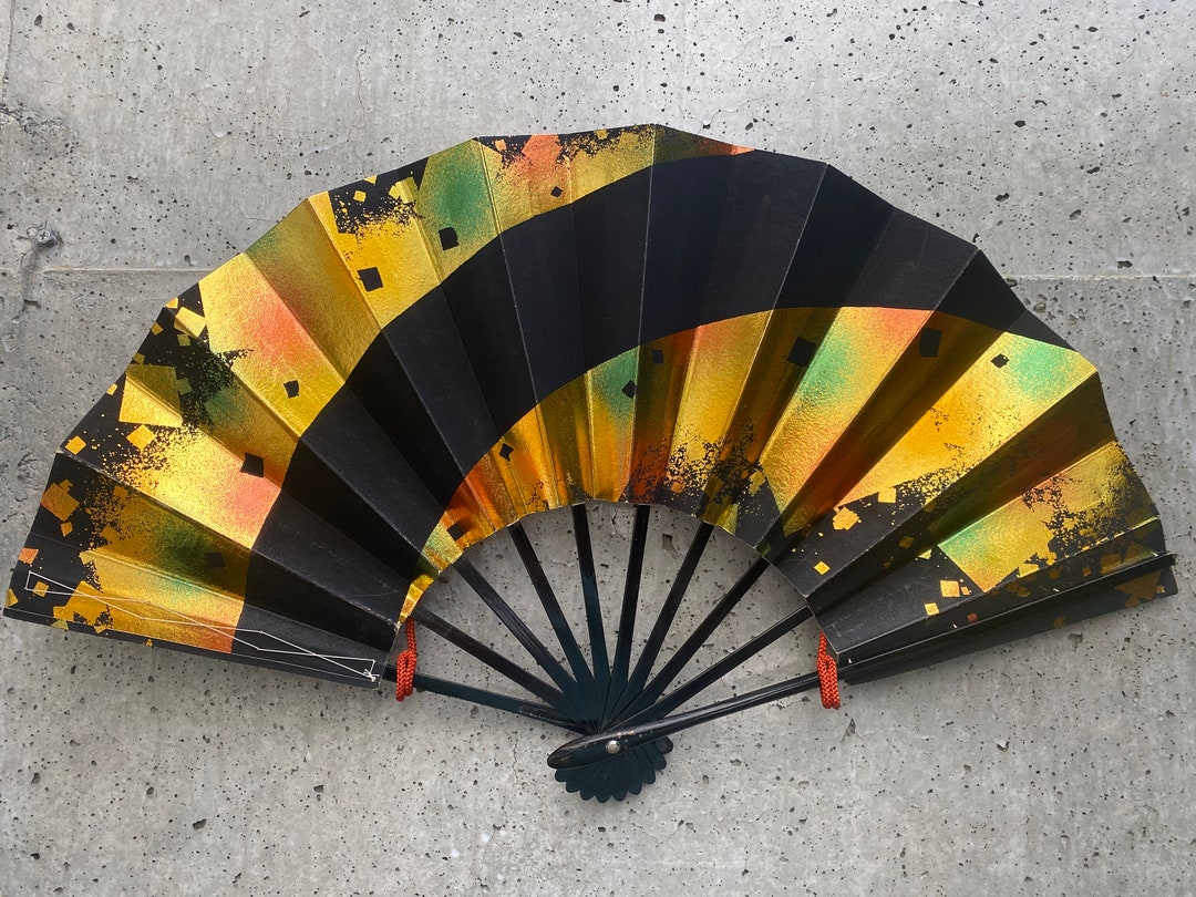 Folding Fan, Vintage Paper Fan, Japanese Vintage Fan - Etsy