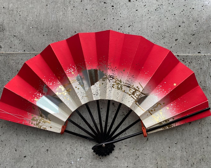 Vintage Paper Fan, Japanese Vintage Fan, Folding Fan - Etsy