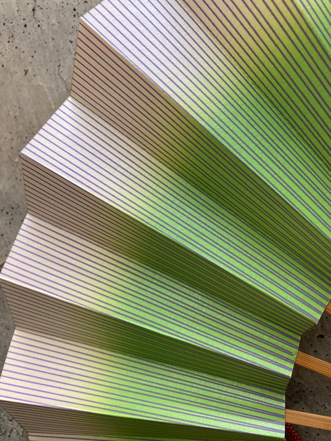 Japanese Folding Fan - in Stripes. Vintage - Etsy
