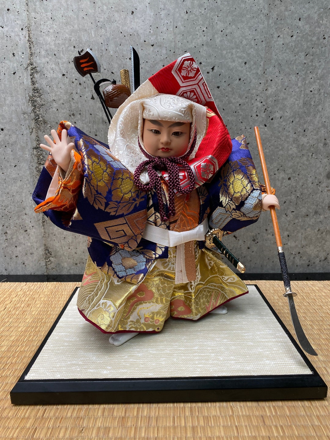 Vintage Japanese Samurai Warrior Doll Benkei - Etsy