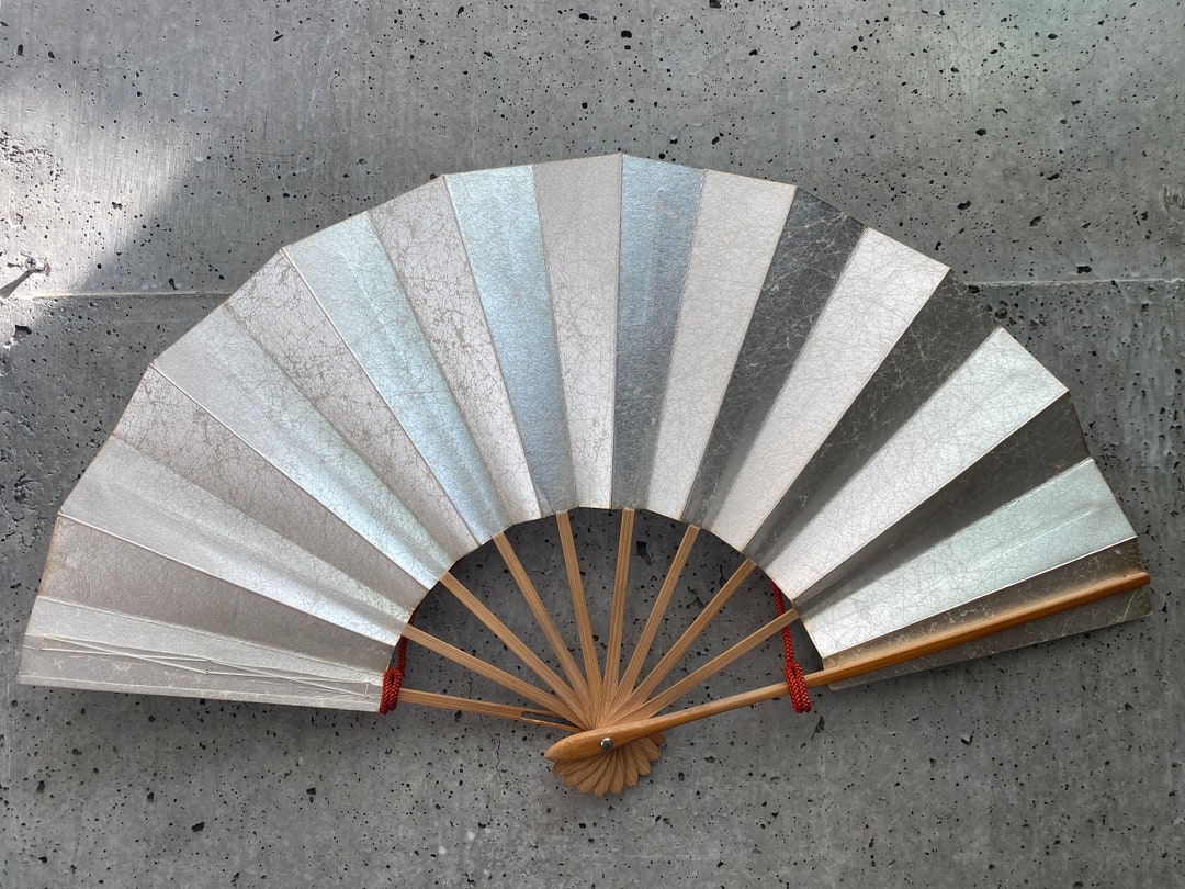 Japanese Vintage Fan, Folding Fan, Vintage Paper Fan, - Etsy