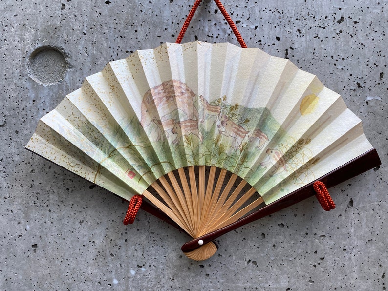 Japanese Vintage Fan, Folding Mini Hand Fan, Vintage Paper Fan - Etsy
