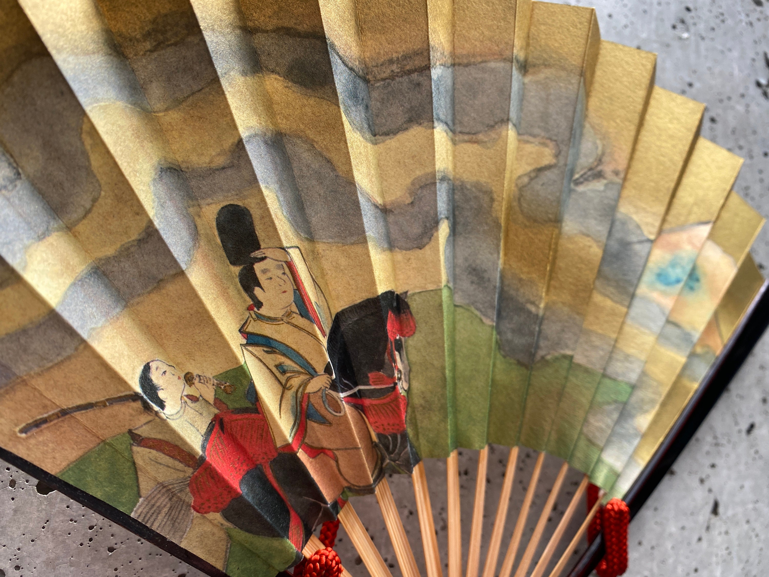 Japanese Vintage Fan Vintage Paper Fan Folding Mini Hand Fan - Etsy