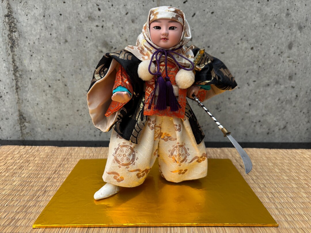 Vintage Japanese Samurai Warrior Doll Benkei - Etsy