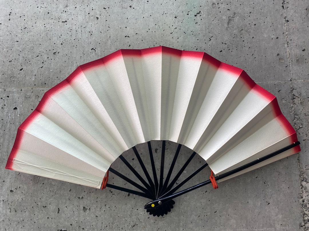 Japanese Vintage Fan, Folding Fan, Vintage Paper Fan - Etsy
