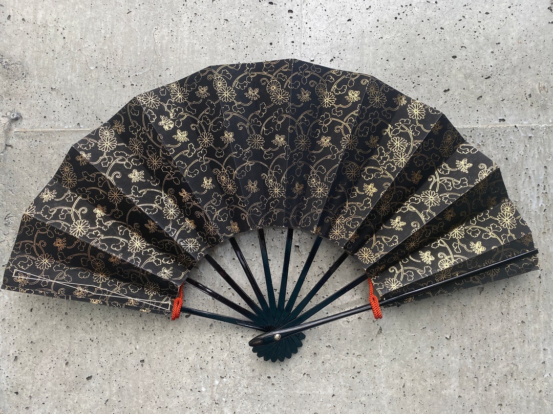 Folding Fan, Vintage Paper Fan, Japanese Vintage Fan - Etsy