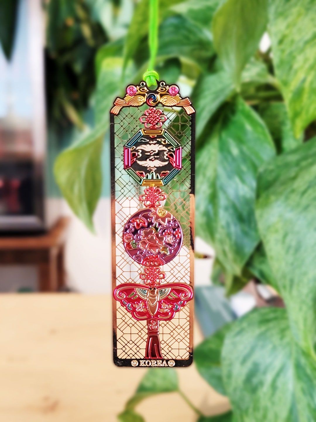 Korean Traditional Design Bookmark | Norigae Hanbok Accessory | Octagon ...