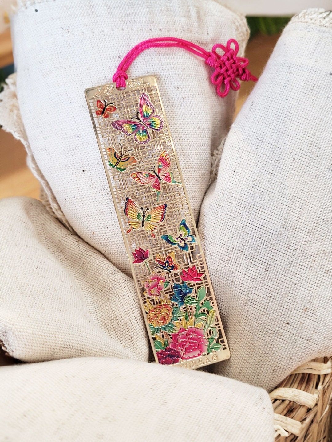 Korean Traditional Design Bookmark | the Butterfly Dream | Butterflies ...