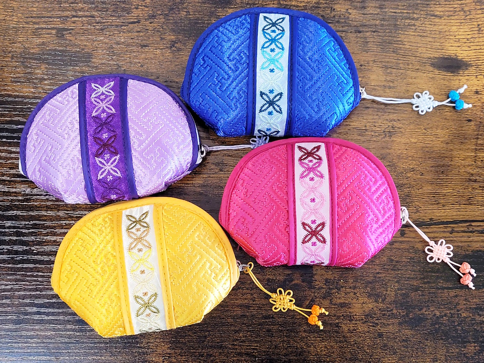 Korean Traditional Style Dumpling Shaped Coin Pouch | Small Zipper ...