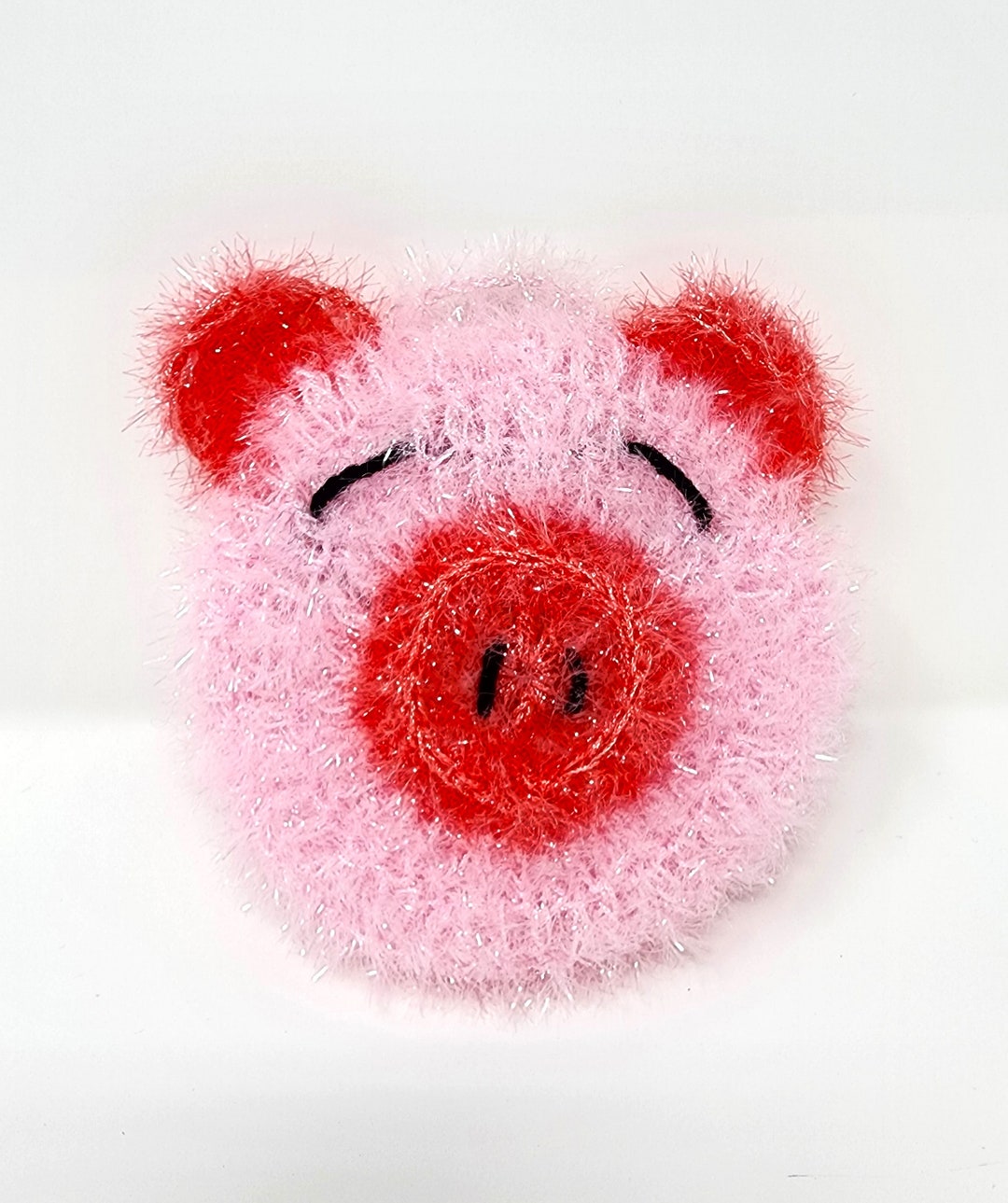 Pig Crochet Dish Scrubber: Handmade Reusable Kitchen Sponge Alternative ...