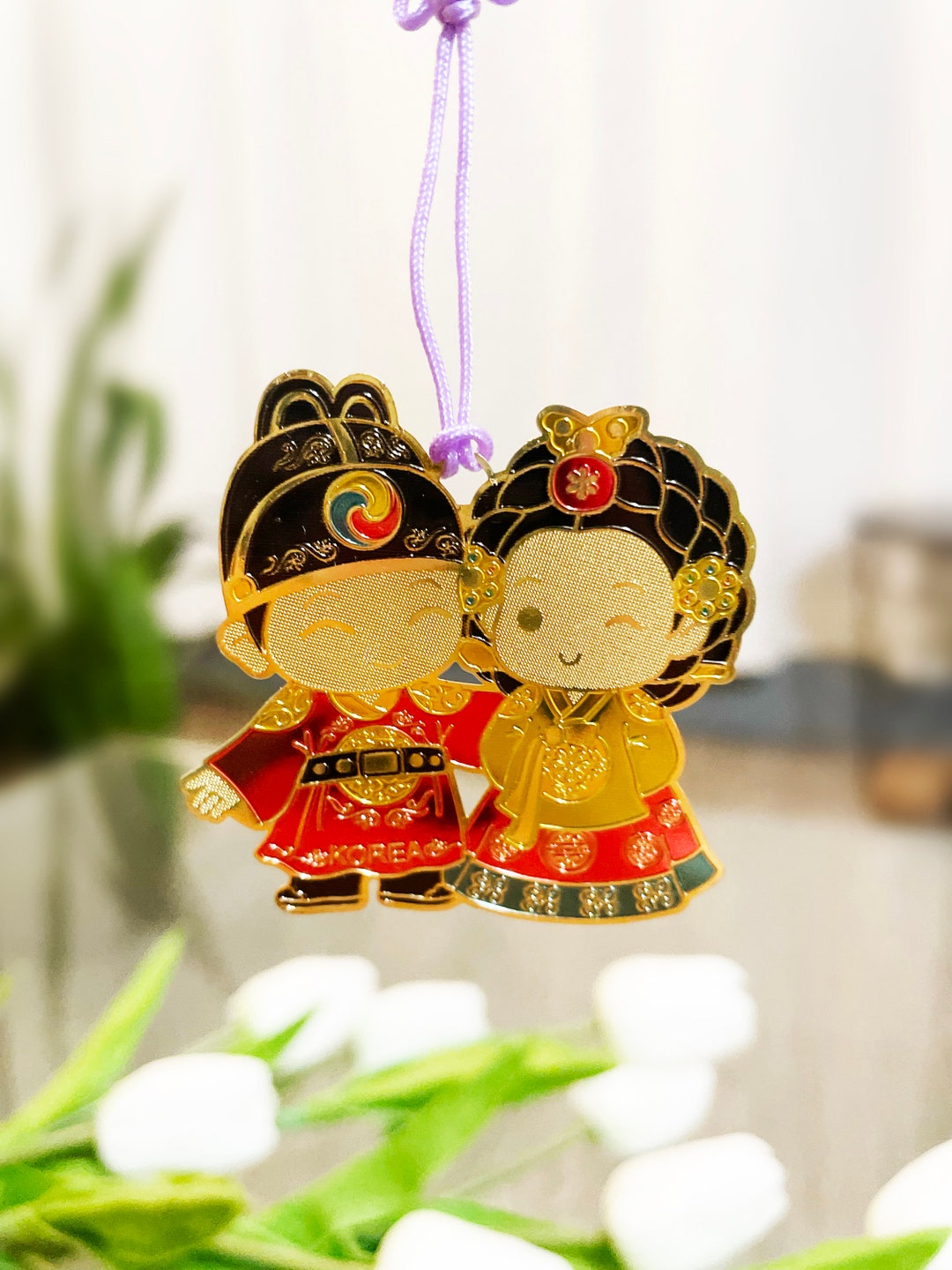 Korean Traditional Design Bookmark | King and Queen | Bride and Groom ...