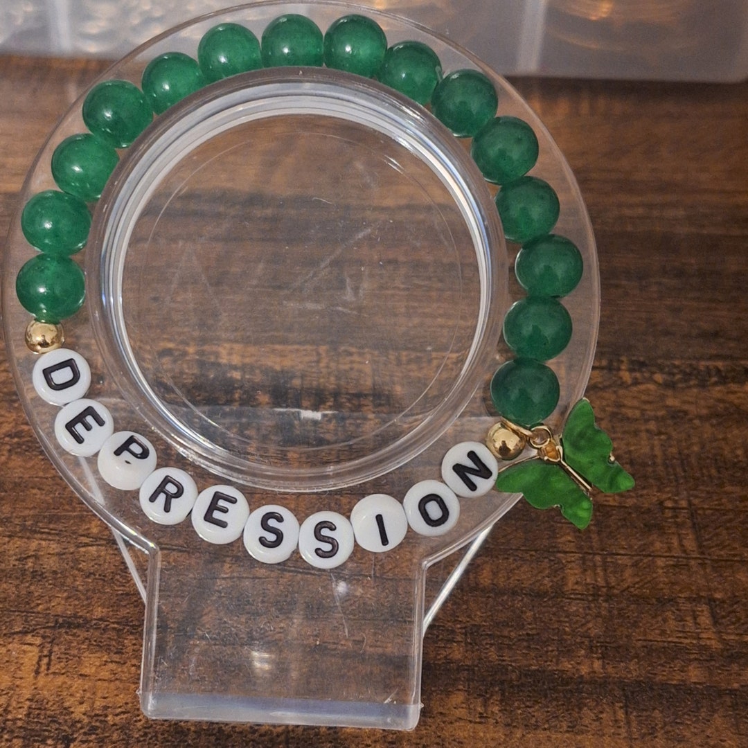 Depression Awareness Bracelet| Depressed| Green Awareness - Etsy