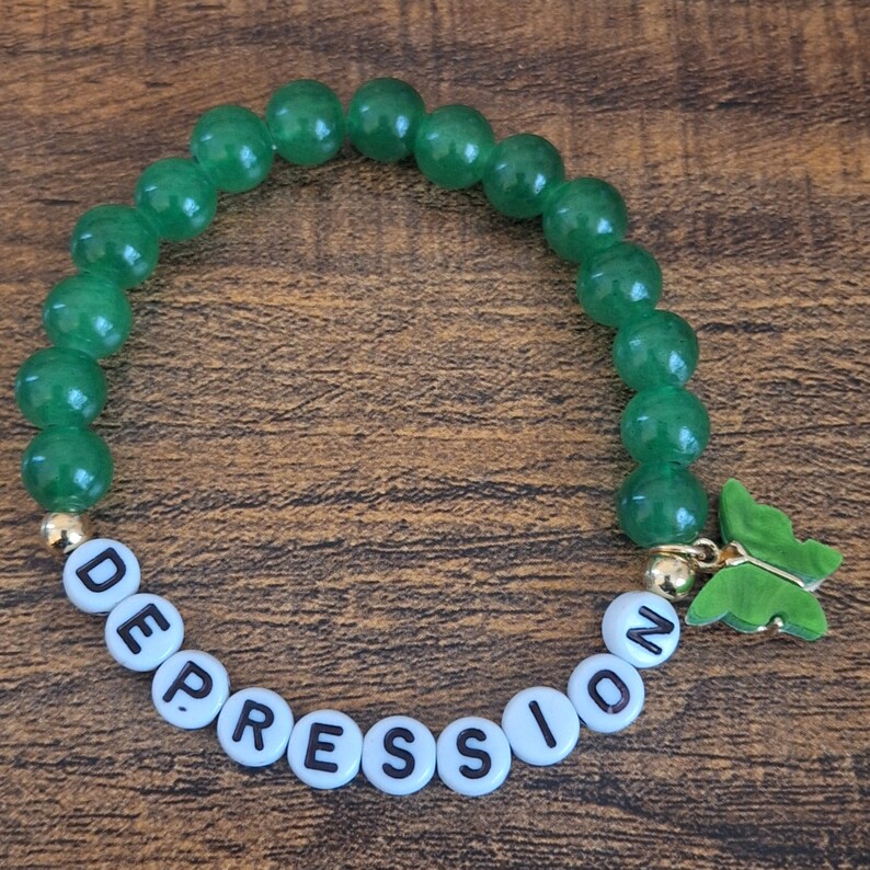 Depression Awareness Bracelet| Depressed| Green Awareness - Etsy