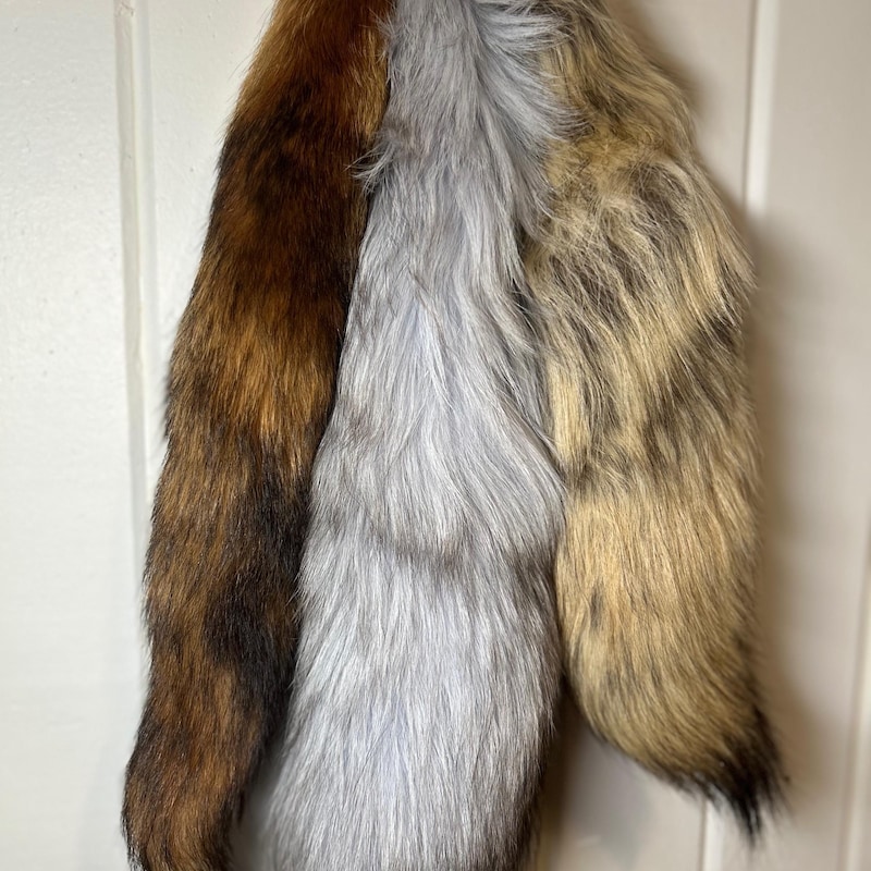 Red and Blue Furry Tail - Etsy