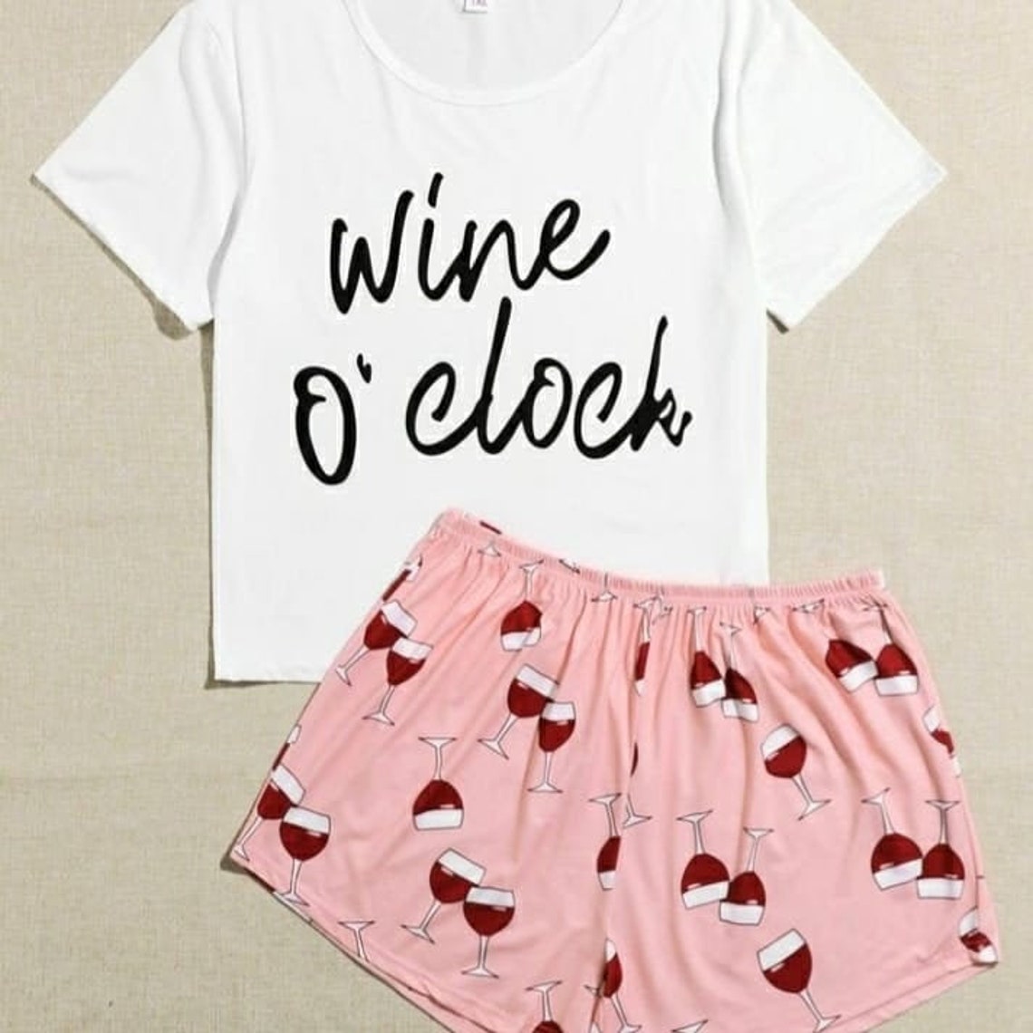 Women's Pajama Set Wine Lover Wine Time Women's | Etsy