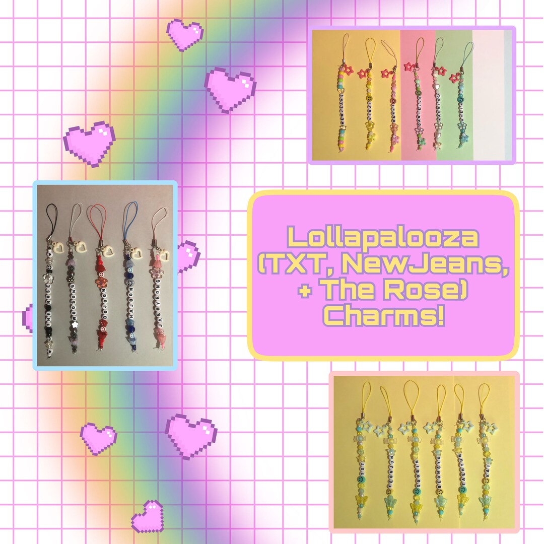 TXT, Newjeans, and the Rose Lollapalooza Charms - Etsy