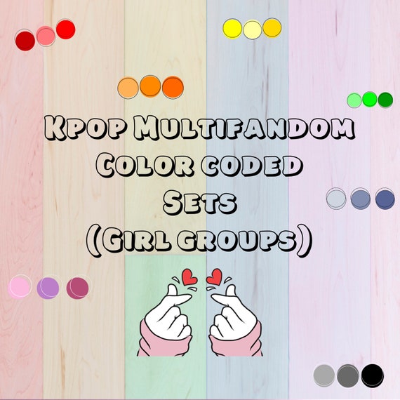 Kpop Multi Color Coded Sets girl Groups - Etsy