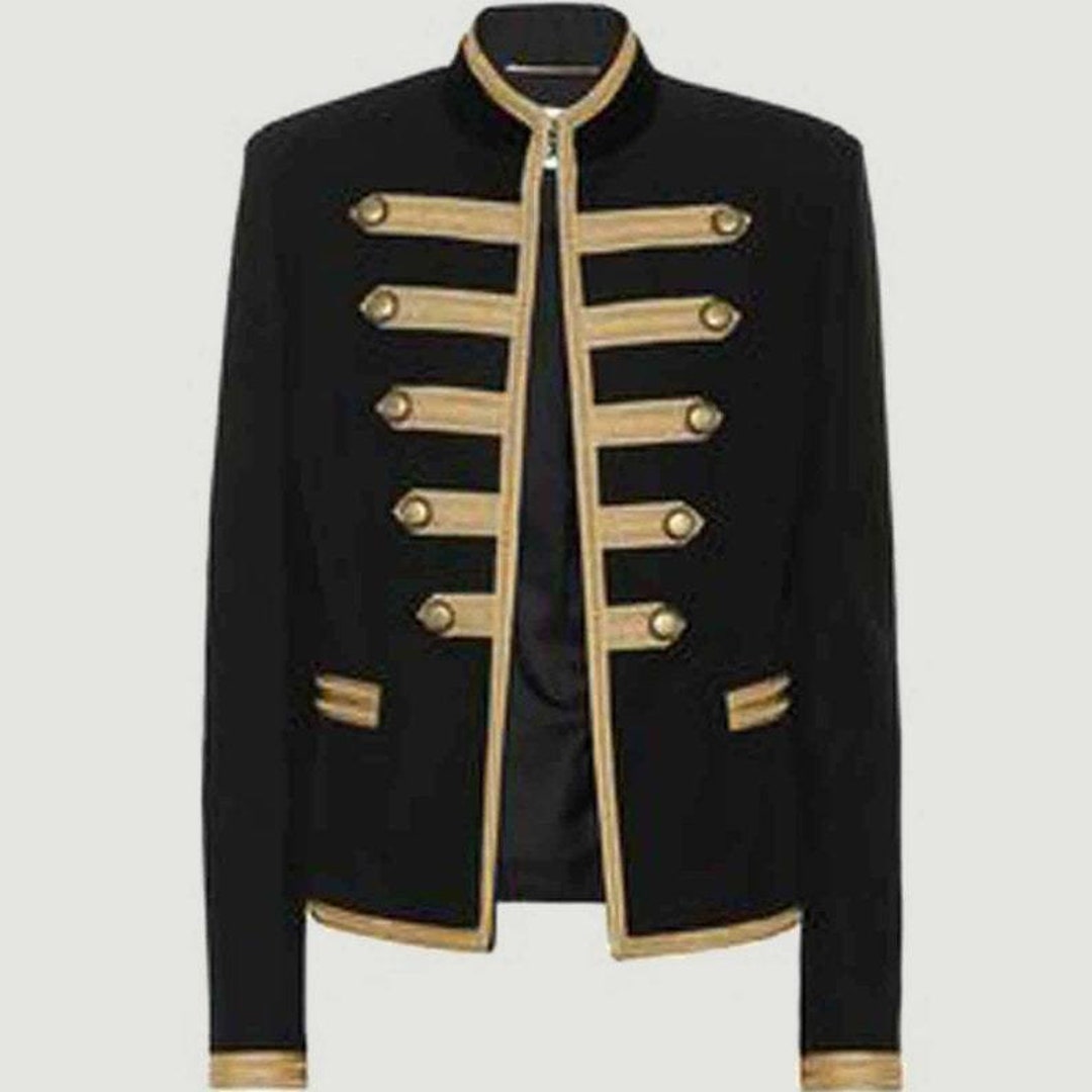 New Black Ladies Officer's Jacket Wool Coat, Ladies Fashion Hussar ...