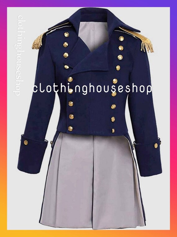 Mens Navy Blue Colonial Military Uniform Jacketmens Hussar | Etsy