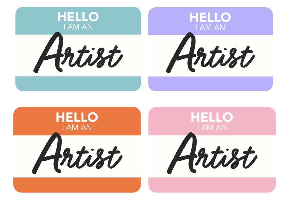 Hello I Am an Artist Sticker, Vinyl Sticker, Weather Resistant ...