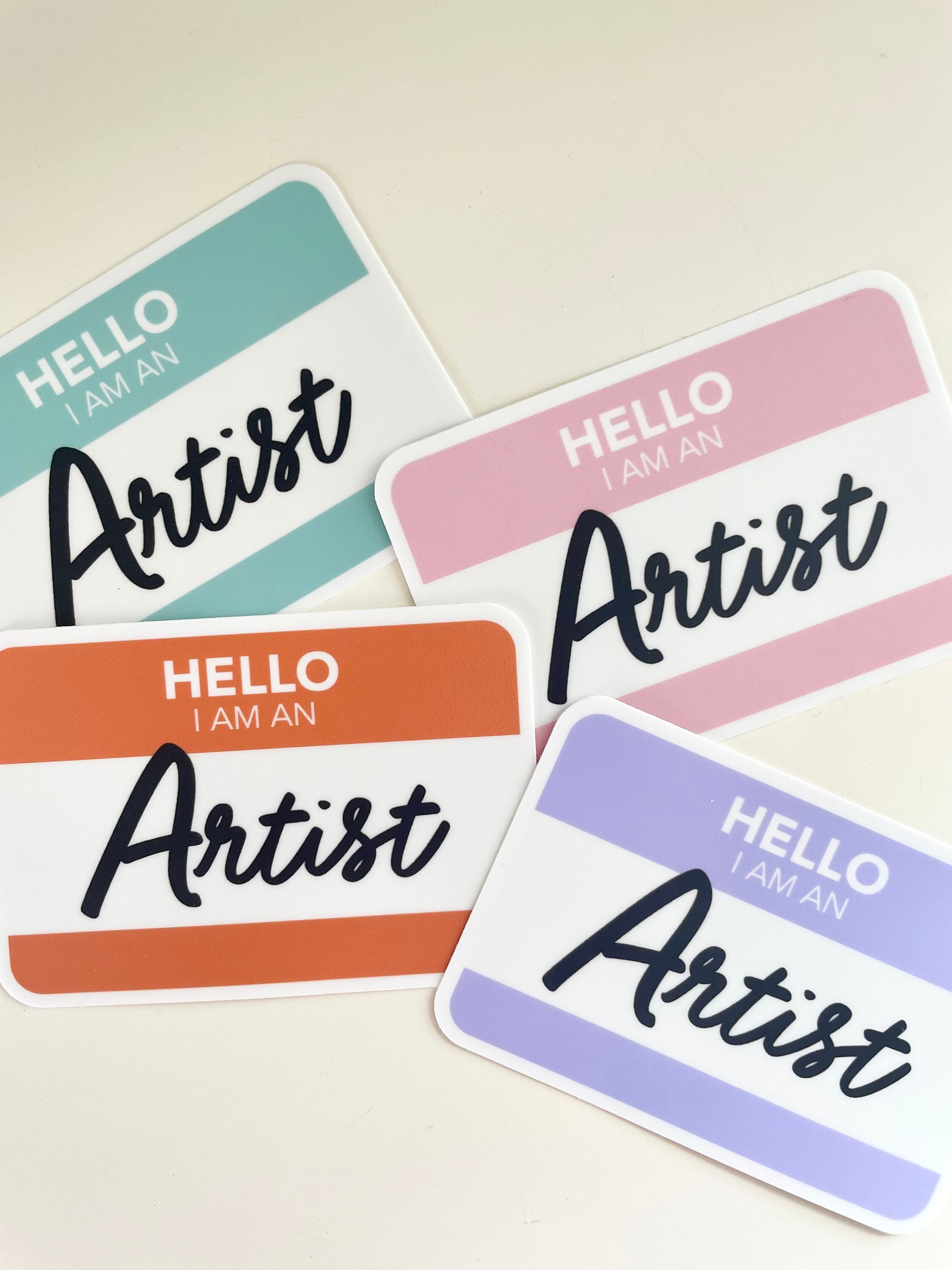 Hello I Am an Artist Sticker, Vinyl Sticker, Weather Resistant ...