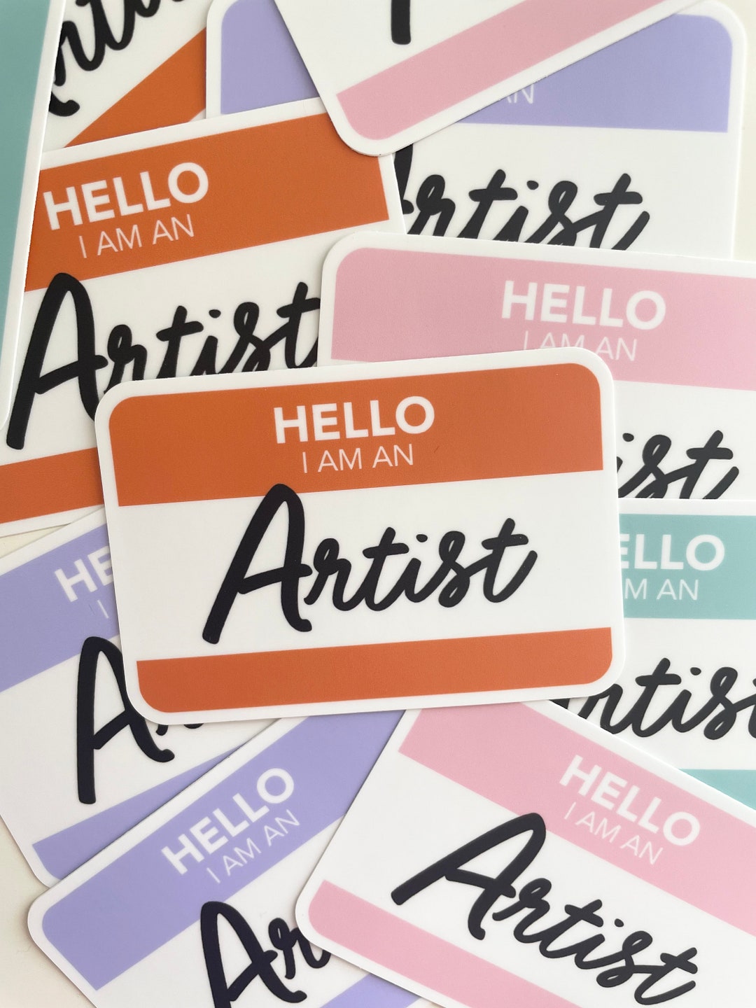 Hello I Am an Artist Sticker, Vinyl Sticker, Weather Resistant ...