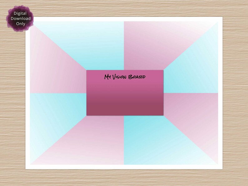 Vision Board Background, Printable Vision Template - Etsy