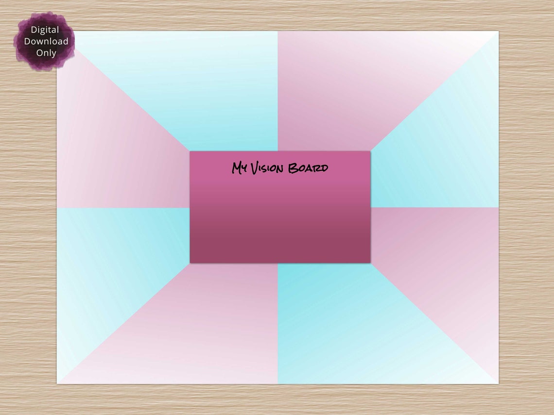 Vision Board Background, Printable Vision Template - Etsy