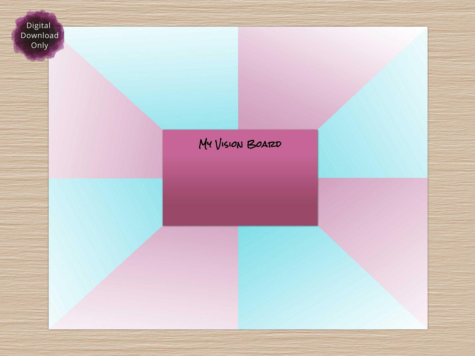 Vision Board Background, Printable Vision Template - Etsy