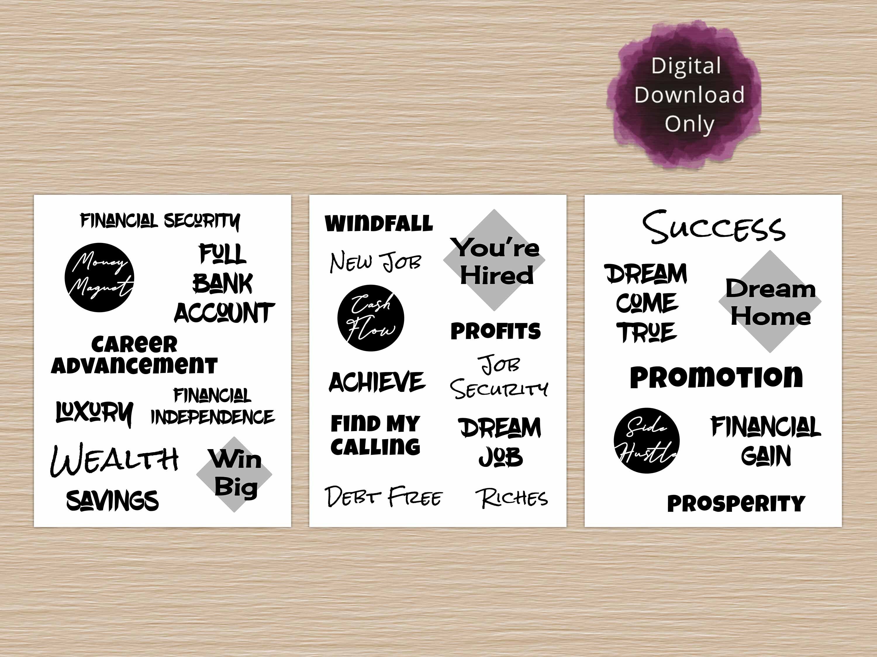 Vision Board Kit, Vision Board Words, Financial Vision Board, Career ...
