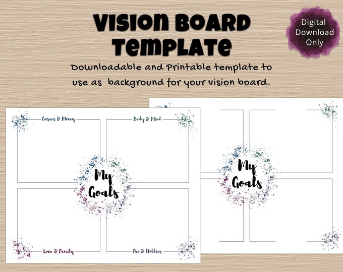 Vision Board Party Activities Goal Setting Activities Goal Printables ...
