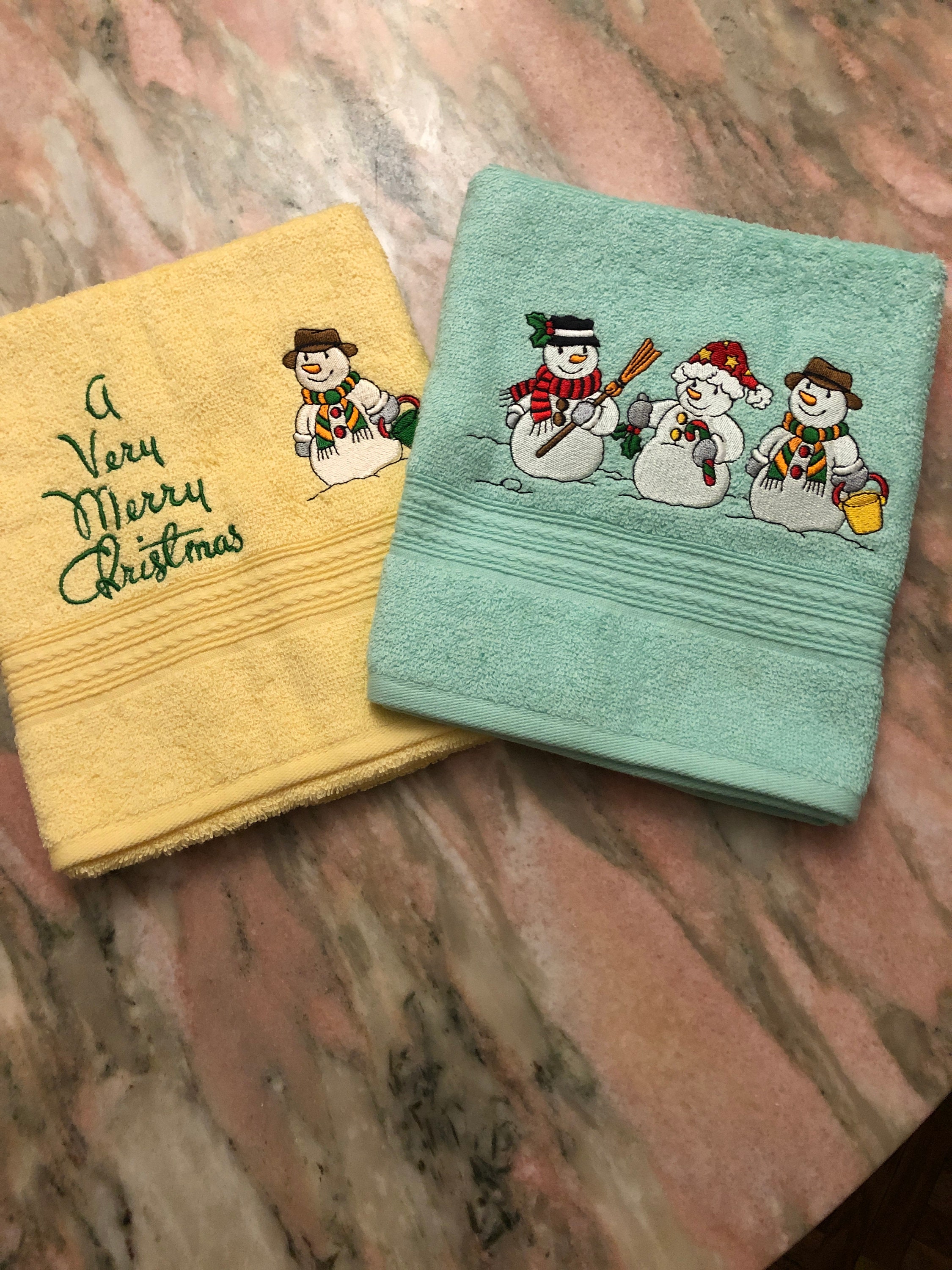 Machine Embroidered Hand Towels - Etsy