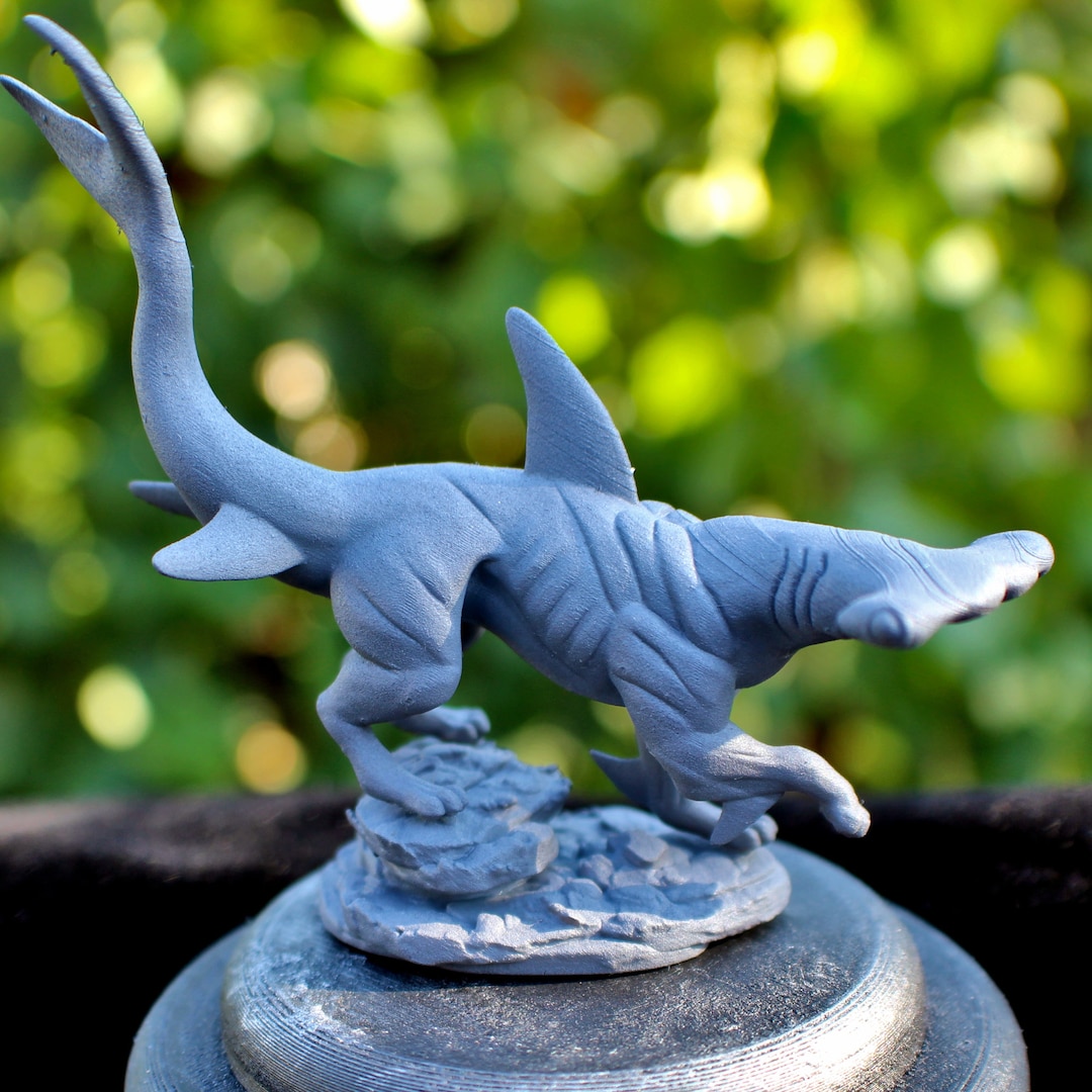 Hammerhead Land Shark Miniature Model, 3D Printed in Resin. Available ...