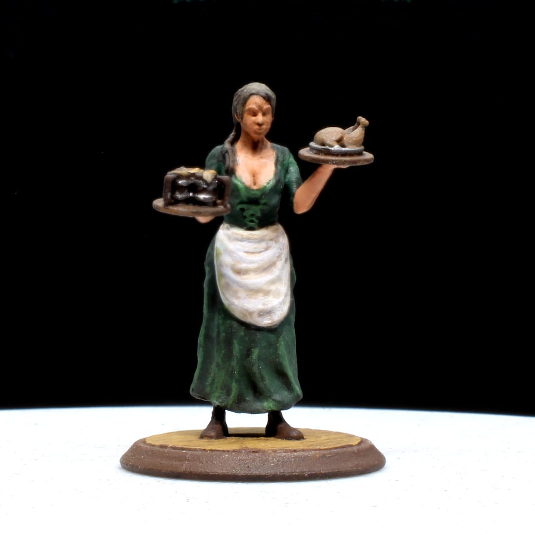 Bar Maid Miniature Model. 3D Resin Print. Available Printed, Primered ...