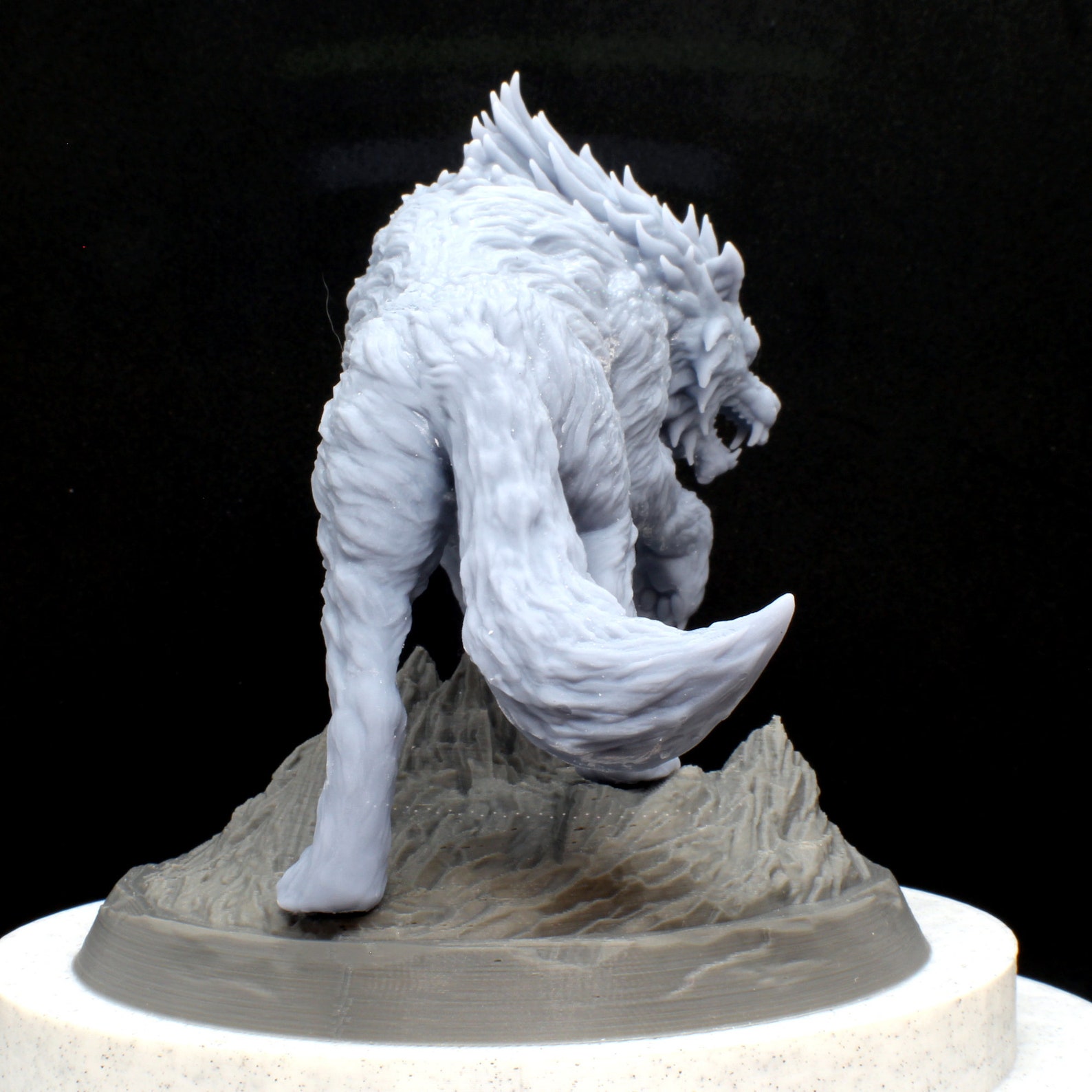 4 Inch 11cm Tall Dire Wolf 1:12 Scale 3D Resin Print. - Etsy