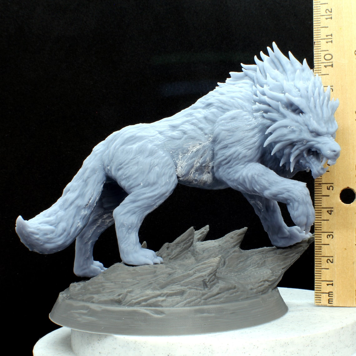 4 Inch 11cm Tall Dire Wolf 1:12 Scale 3D Resin Print. - Etsy