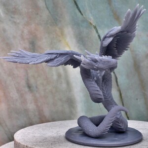 Quetzalcoatl Feathered Serpent Miniature Model, 3D Resin Print ...